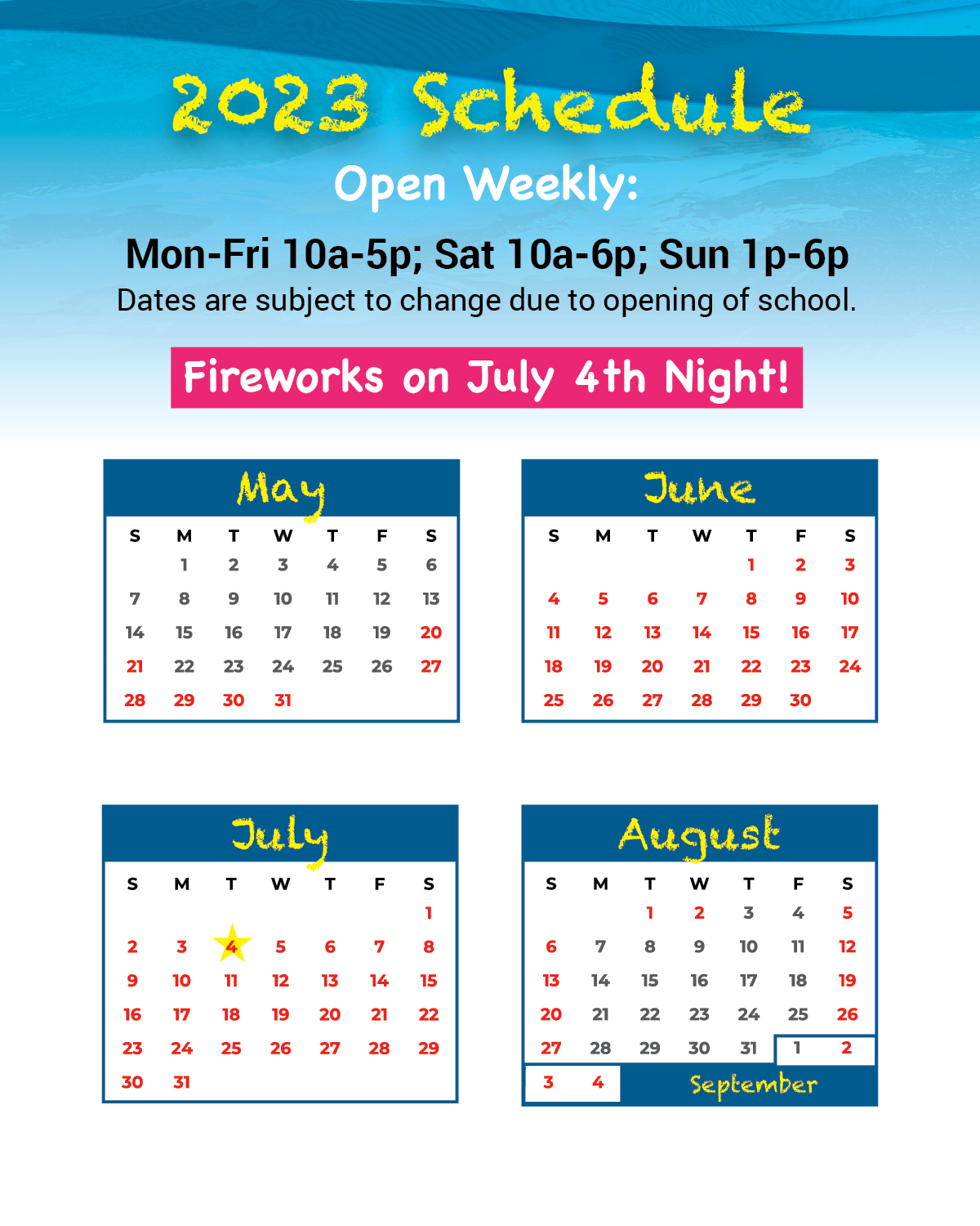 schedule – Grand Paradise Water Park